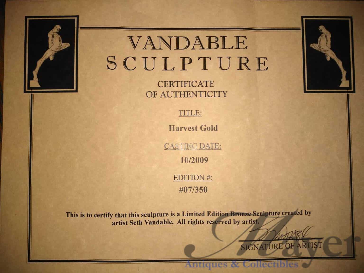 Harvest Gold by Seth Vandable - Mayer Antiques & Collectibles