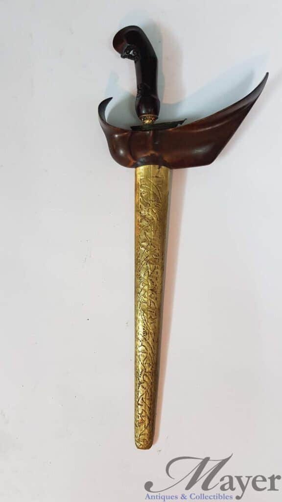 Beautiful Kris Dagger And Brass Scabbard From Java Island - Mayer ...