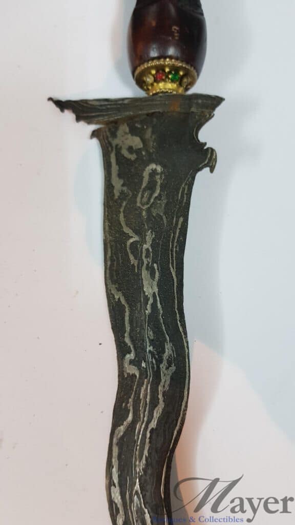 Beautiful Kris Dagger And Brass Scabbard From Java Island - Mayer ...