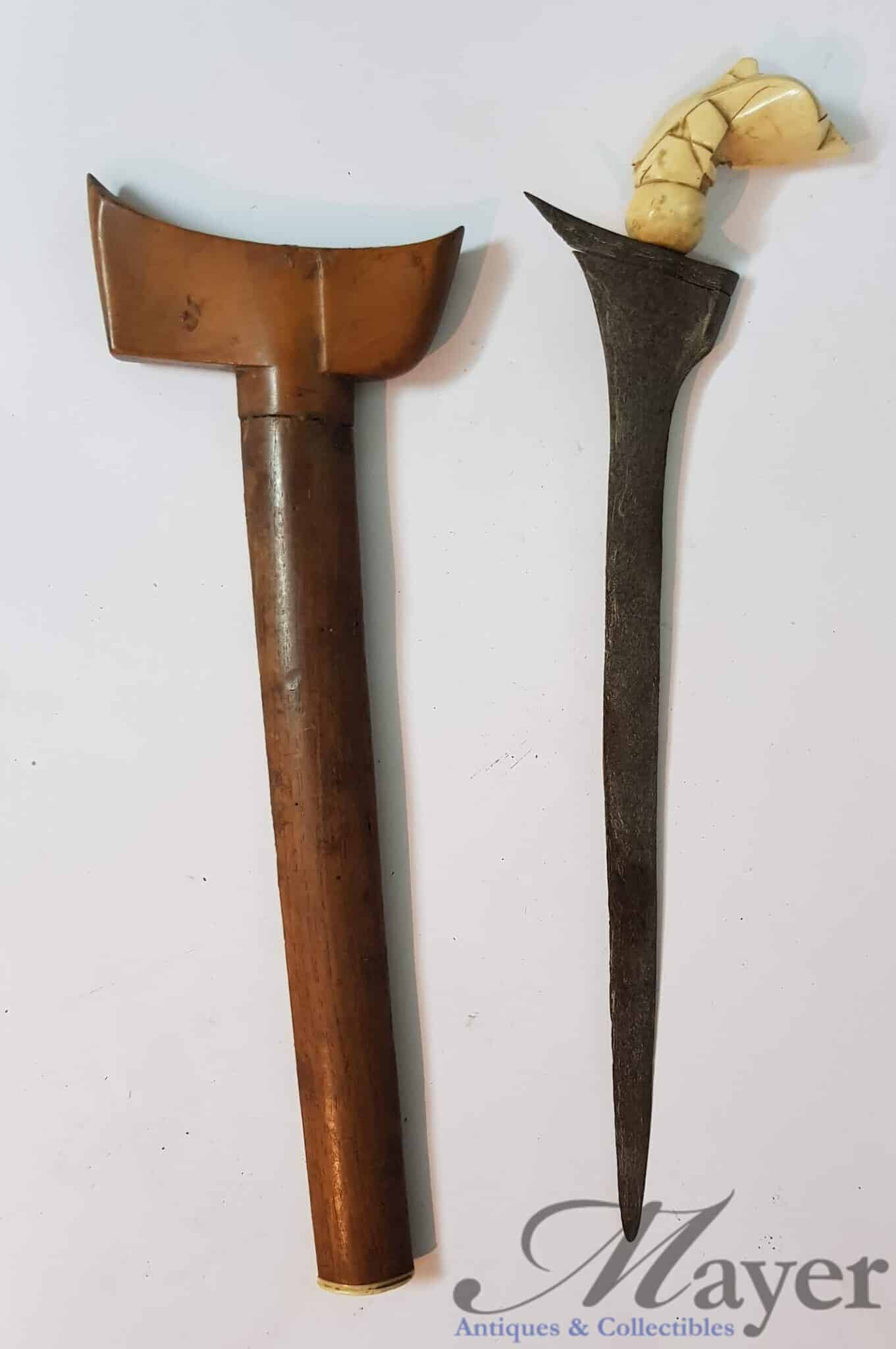 Bone Hilt Kris Dagger - Mayer Antiques & Collectibles