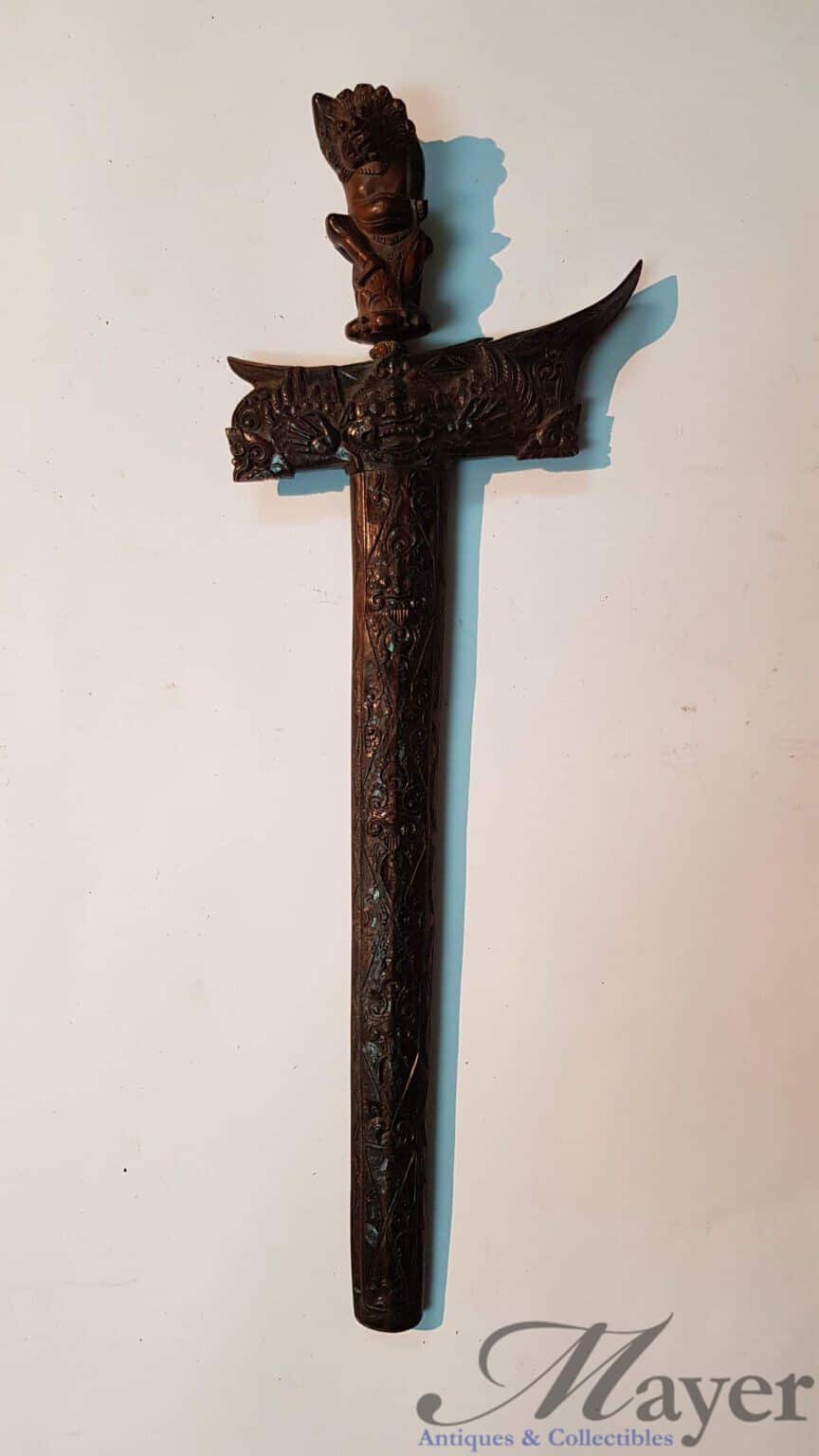 Indonesian Kris Dagger Wooden Masterpiece - Mayer Antiques & Collectibles