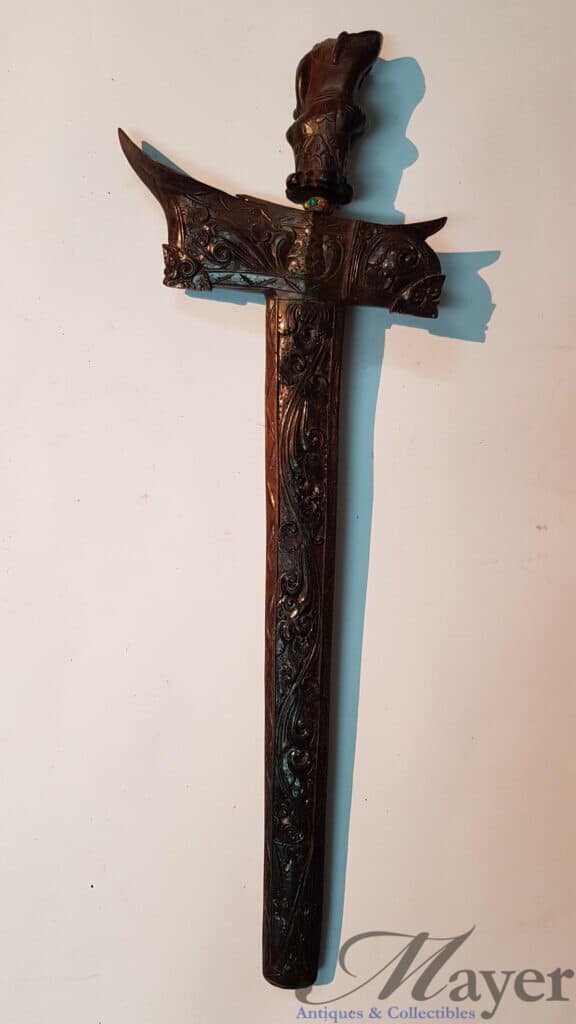 Indonesian Kris Dagger Wooden Masterpiece - Mayer Antiques & Collectibles