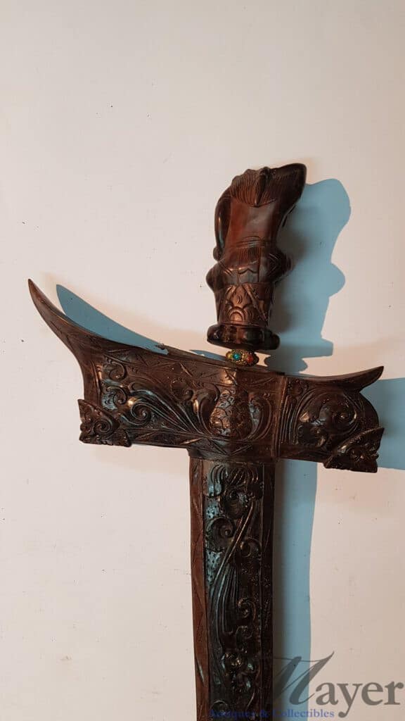 Indonesian Kris Dagger Wooden Masterpiece - Mayer Antiques & Collectibles