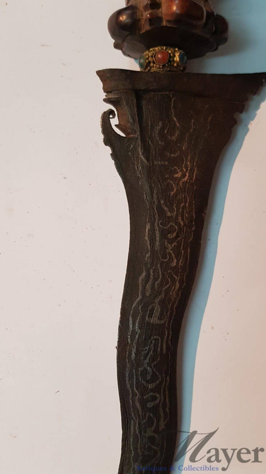 Indonesian Kris Dagger Wooden Masterpiece - Mayer Antiques & Collectibles