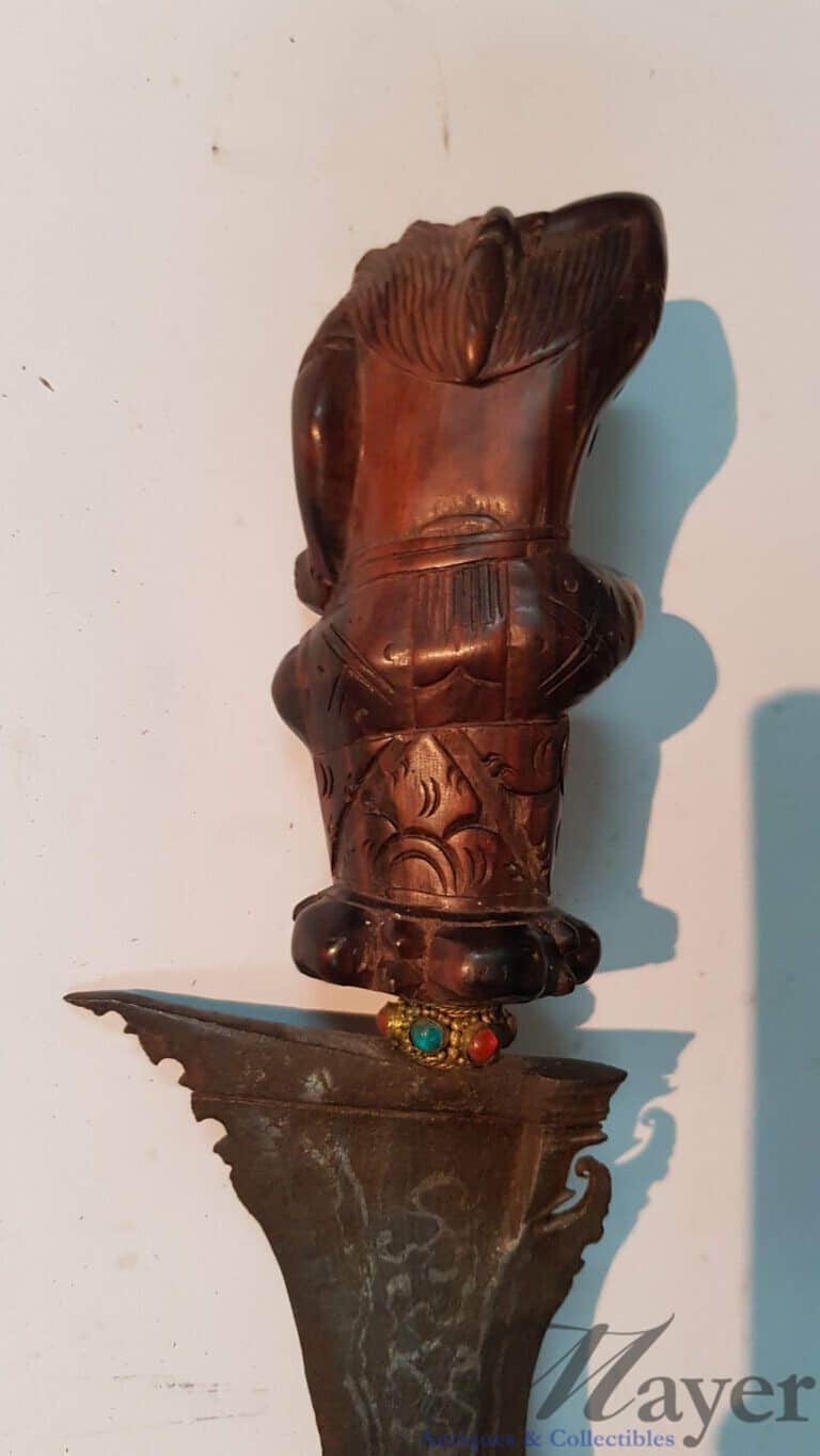Indonesian Kris Dagger Wooden Masterpiece - Mayer Antiques & Collectibles