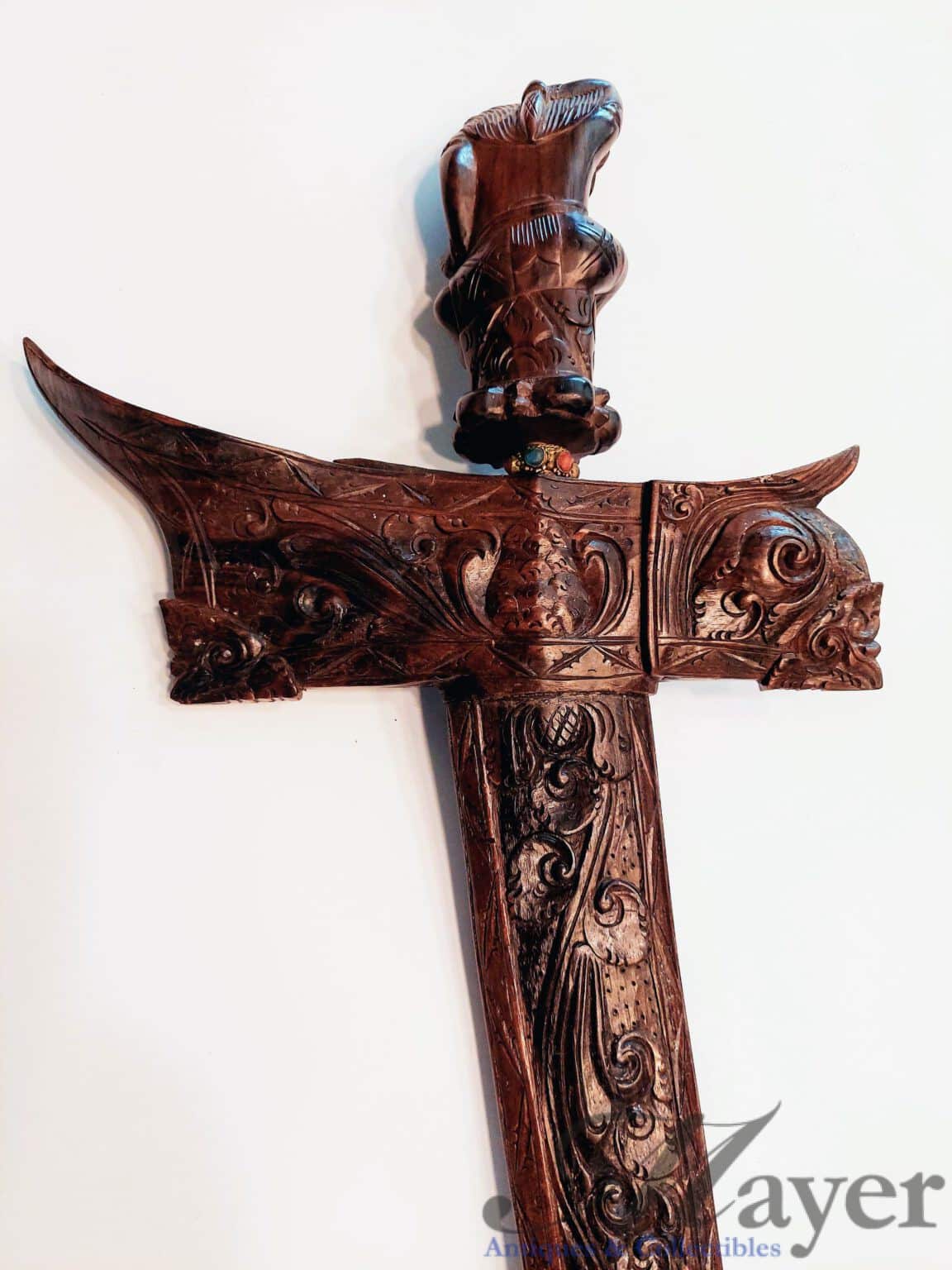 Indonesian Kris Dagger Wooden Masterpiece - Mayer Antiques & Collectibles