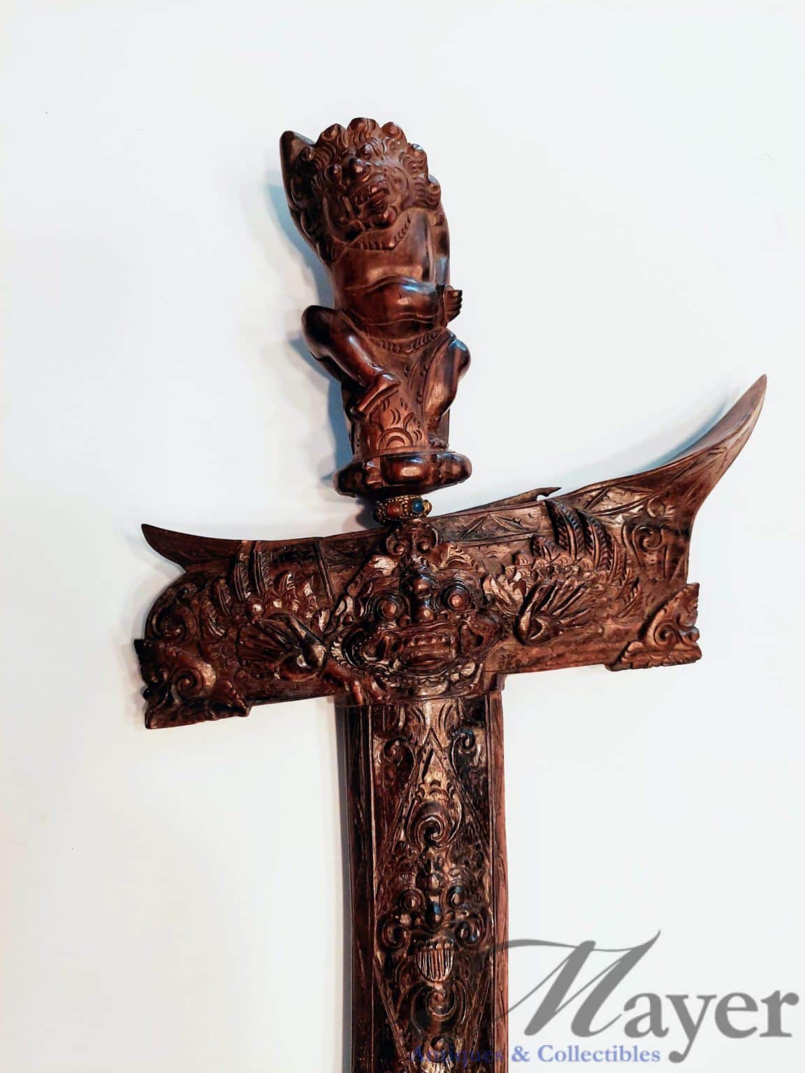 Indonesian Kris Dagger Wooden Masterpiece - Mayer Antiques & Collectibles