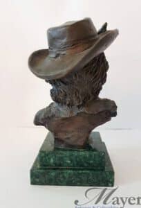 General George Custer Bronze Bust - Mayer Antiques & Collectibles