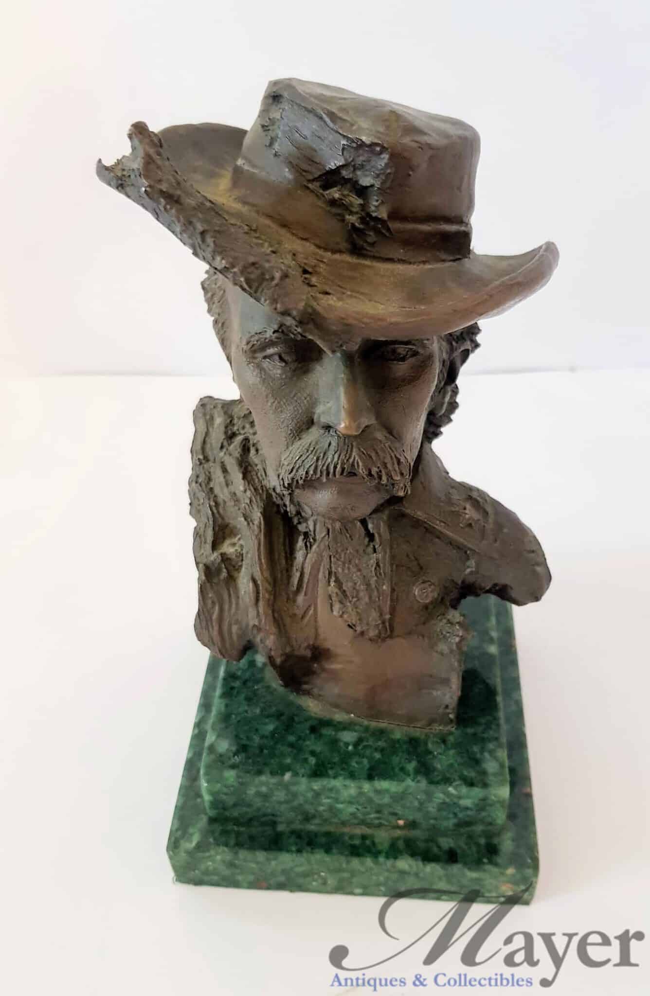General George Custer Bronze Bust - Mayer Antiques & Collectibles