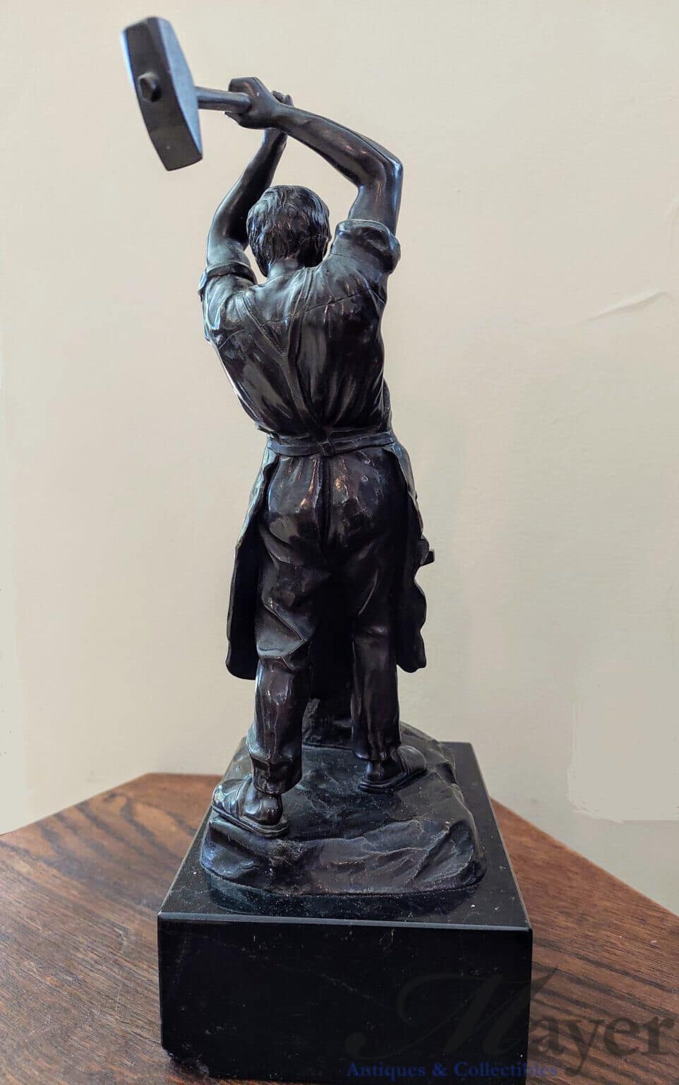 German Blacksmith Bronze Sculpture - Mayer Antiques & Collectibles