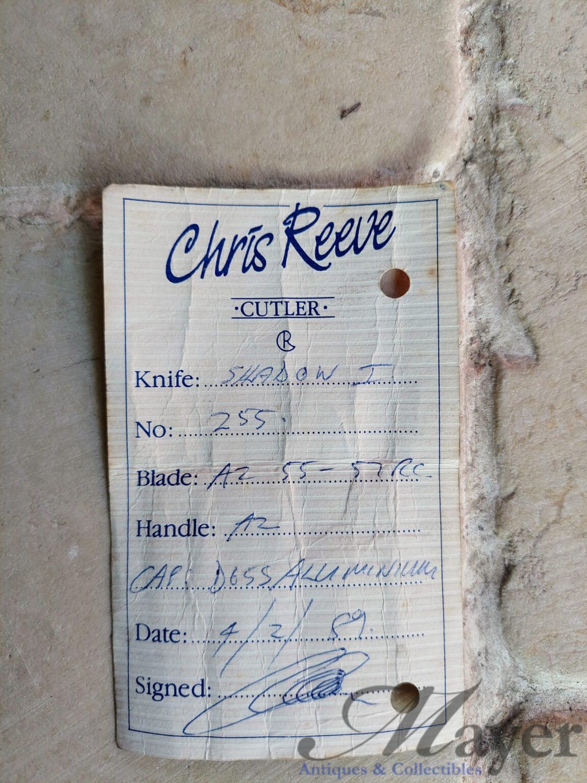 Chris Reeve Shadow 1 Knife - South Africa Model