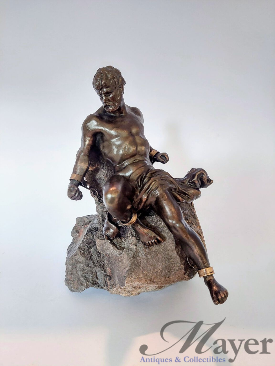 Prometheus Chain Bound To A Rock Sculpture