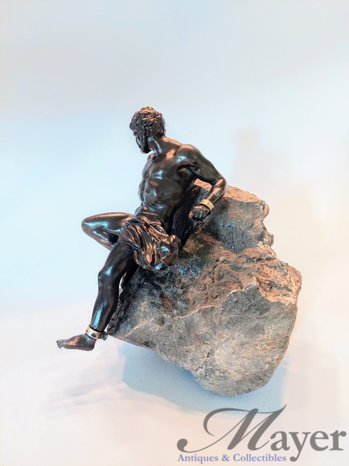 Prometheus Chain Bound To A Rock Sculpture
