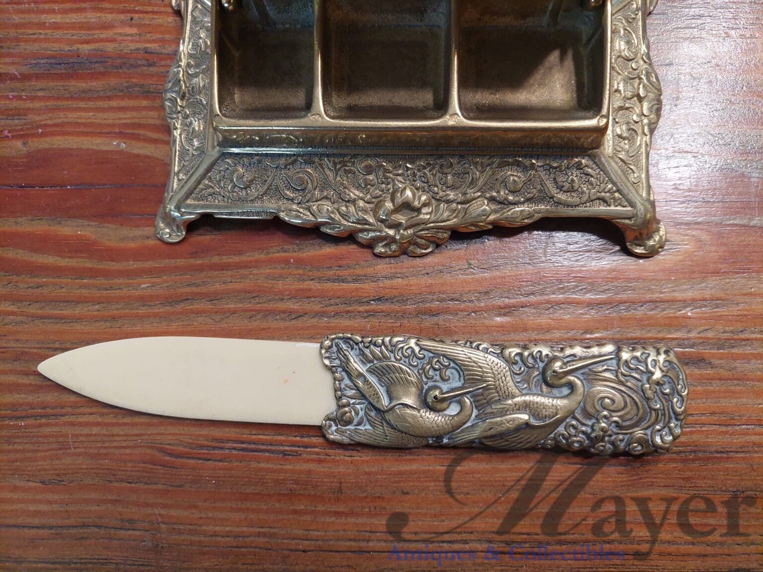 Antique Bronze Desk Set