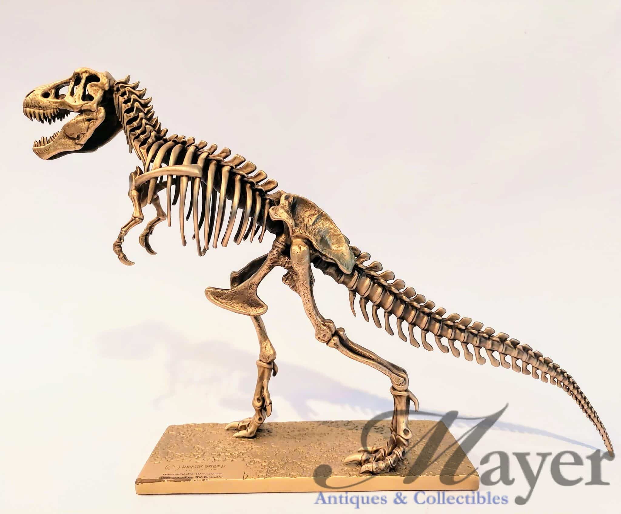 Jurassic World T-Rex Skeleton Bronze Sculpture By Tongshifu