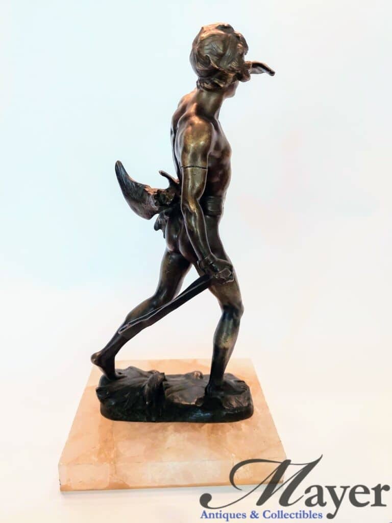 The Hunter By Maurice Bouval Bronze Sculpture