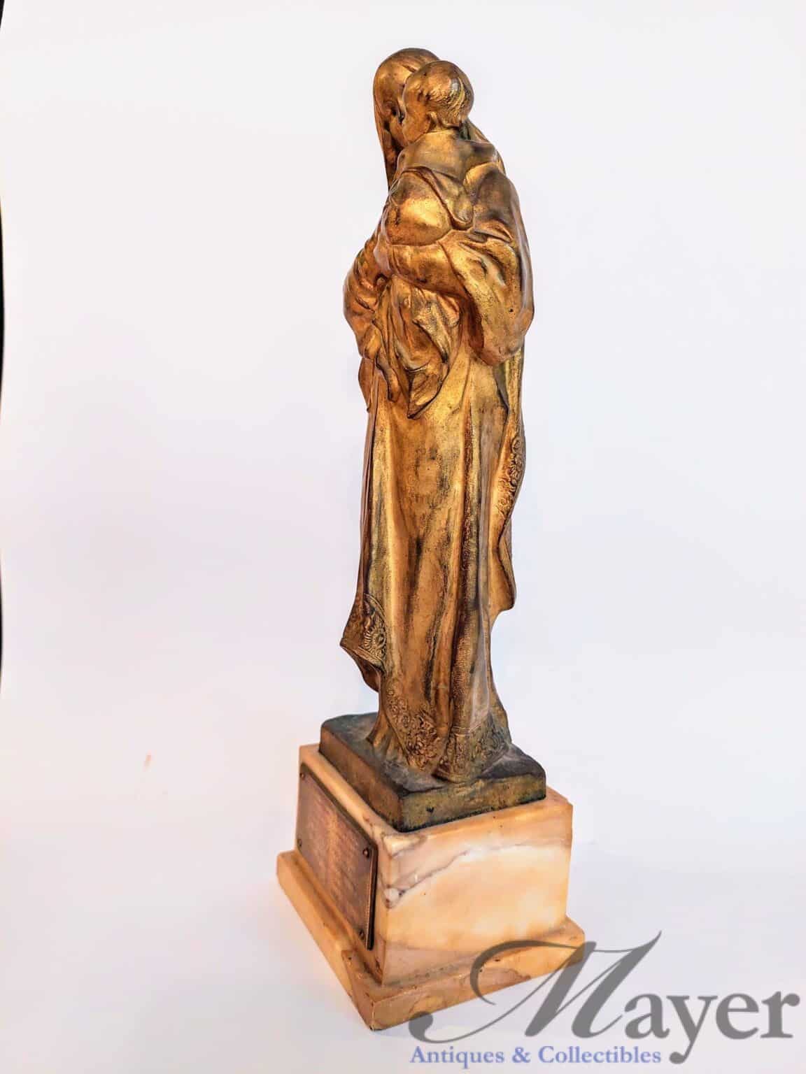 Hans Muller Bronze Sculpture Madonna And Jesus Child