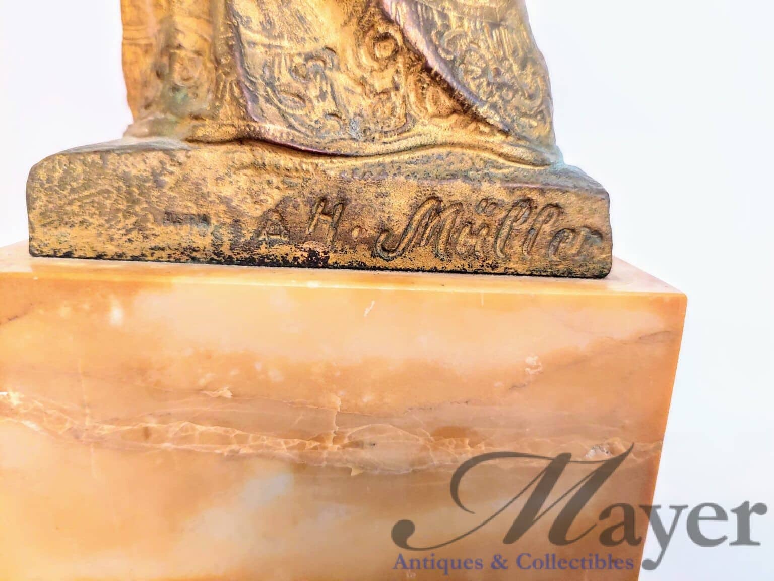 Hans Muller Bronze Sculpture Madonna And Jesus Child