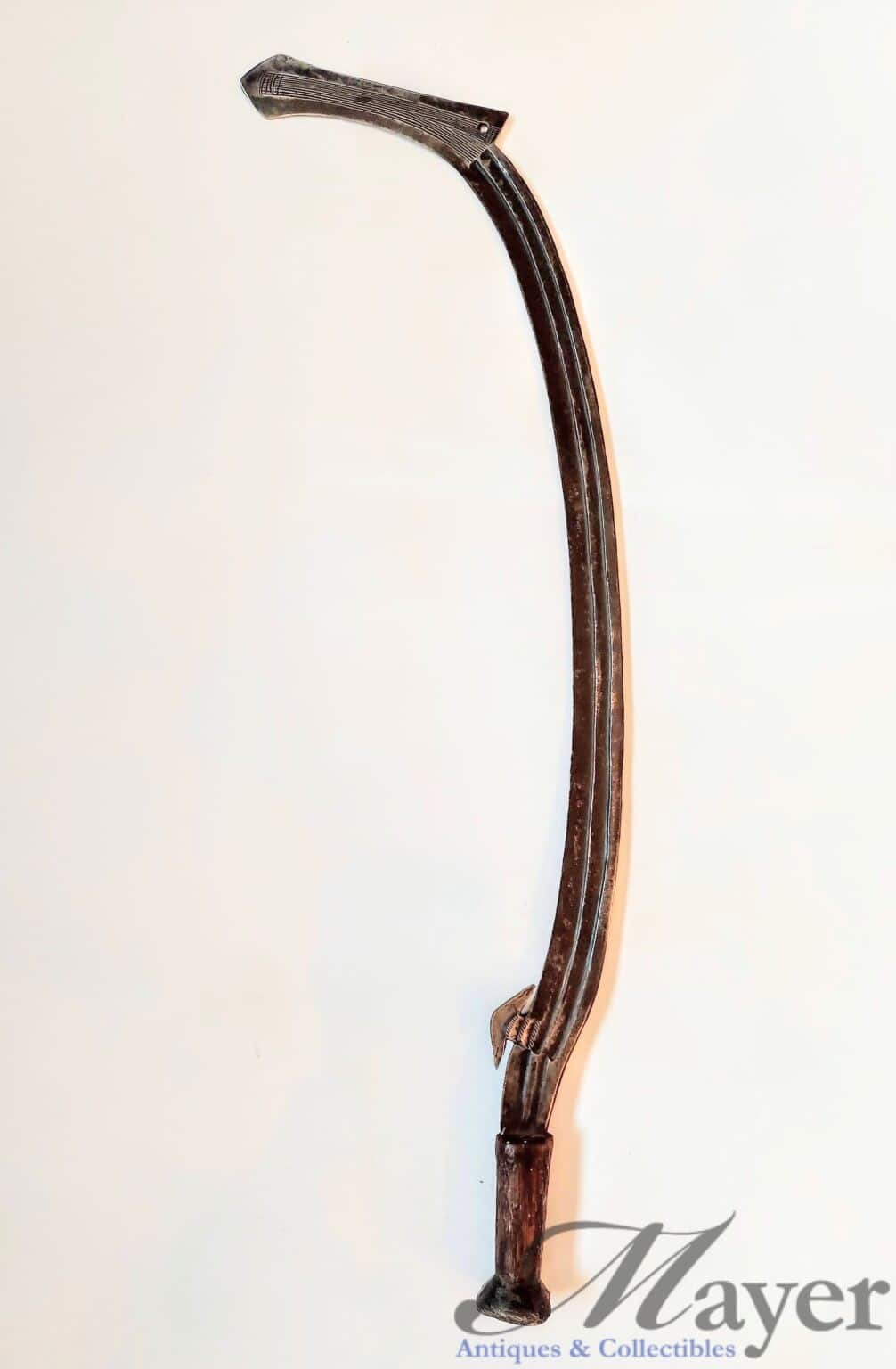 African Azande Mambele Sickle Sword