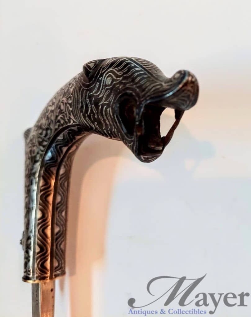 Sword Cane Walking Stick with Mythological Creature's Head - Mayer ...